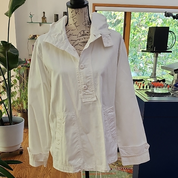 J. Crew | Jackets & Coats | J Crew Anorak Heritage Silhouette White ...